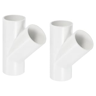 1.57" Pipe Fittings 2pcs 6 Way 45 Degree Angle Water Joint Connector Adapter - White - Bed Bath ...